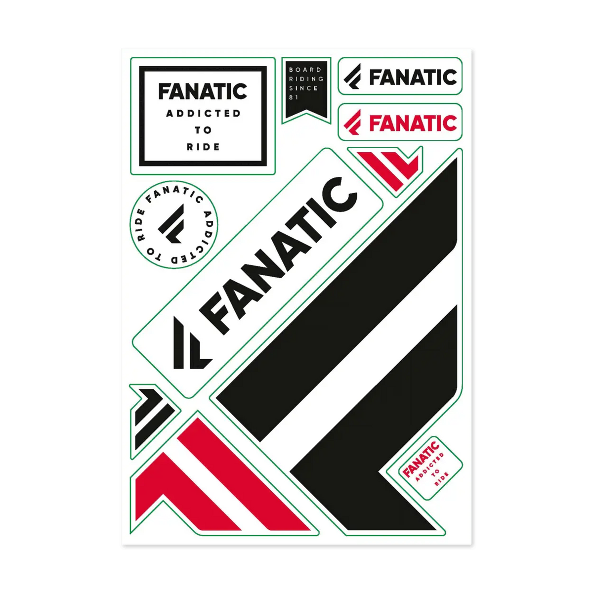 Fanatic Sticker Set Logo 2.0 2023 - Welcome Surf Shop